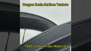 Dragon scales pattern 50mm 3.7mm Carbon Fiber Spokes Wheelset