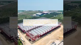 Steel Frame Shopping Building 3600sqm Retail Construction