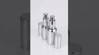Silver glass bottle