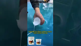 Freeze the waves beneath your feet. Epoxy Resin Art Floor Blue and White Gradient