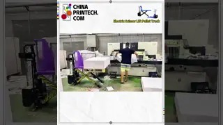 Electric Scissor Lift Pallet Truck ideal for post printing