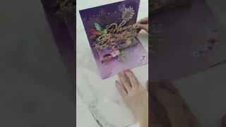 ? Purple Butterfly 3D Birthday Card with Music & Fireworks Lights #birthdaygift   #HappyBirthday