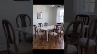 Vintage Pattern Solid Wood Upholstered Dining Chair | Contrast Back Design