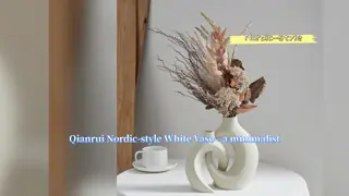 Embrace Hollow Ceramic Vase for Modern Home Decor
