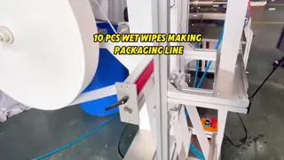 10-20 Pocket Wet Wipes Making Packaging Machine Line With Single Slitting Lane