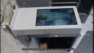 Outdoor dual screen advertising display