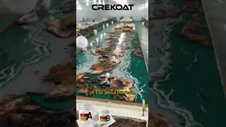 Only turn on a small light at night
The epoxy resin river table starts to glow