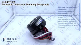 0-480V Wide Voltage Rotatable Twist Lock Dimming Receptacle 5P 7P Extended Rotatable Version