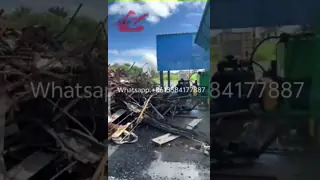 WANSHIDA 630ton scrap container metal shear working in Brazil