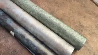 Rustic Patina Copper Tone PVC Decorative Film: 3D Textured Surface Foil