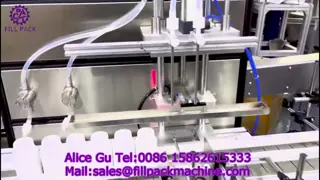 2266 J67 Straight-Line Split-Type Wide-Mouth Plastic Bottle 2-Head Magnetic Pump Filling and 4-Wheel
