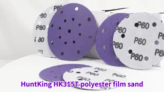 HUNTKING HK315T Purple Polyester Film Sanding Discs
