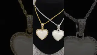 Personalized Heart Photo Necklace Sublimation Gift