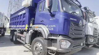 SINOTRUK HOWO N7 Tipper Dump Truck 6X4 A Warning Light With A Tarpaulin
