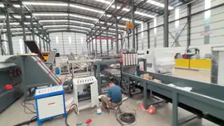Wood shaving production line