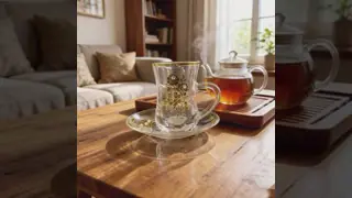 Elegant Pearl Glass Tea Cup Set 12 Piece Collection