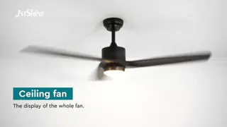 Modern Black Wood Ceiling Fan LED Light