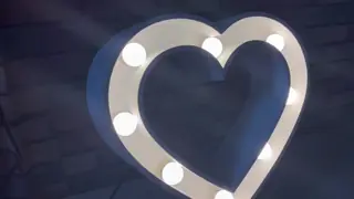 Love Heart LED Glow Sign for wedding