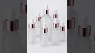 Frosted cosmetic glass bottles