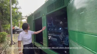 800kW / 1000kva Silent Diesel Generator Set Weichai Engine-Aikepower AW1100