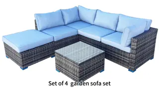 RTX1001-11 Garden Rattan Sofa Corner Set