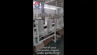 Excavator engine filter element