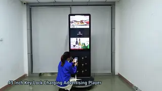 32inch 43inch Android Wifi Digital Signage Kiosk with Mobile Phone Charging Lockers