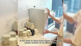 Double-layer pull-out storage box with cabinet door