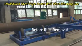 Steel Pipes External Wall Shot Blasting Blaster Machine