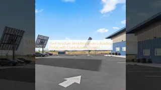 Steel Workshop Factory Prefab Crane Ready