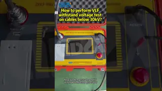 How to perform VLF withstand voltage test on cables below 30kV?