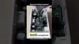 Soft silicone potting compound for stress-free protection of sensitive PCB boards