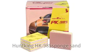 HUNTKING PK-985 Hook and Loop Sponge Sanding Blocks | Wet & Dry for Car, Plastic & Metal Polishing