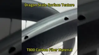 65mm Dragon scales pattern 3.7mm Carbon Fiber Spokes Wheelset