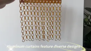 Yellow Metal Double Hook Curtain Actual Footage