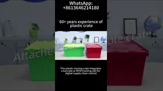 Smart Plastic Moving Crate with RFID & Reinforced Design for Logistics Efficiency