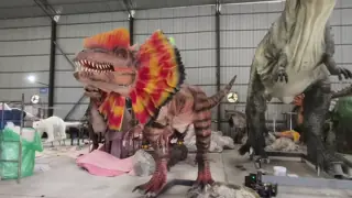 Animatronic Dilophosaurus Dinosaur Park Model