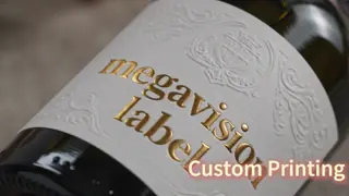 luxury white texture paper wine label