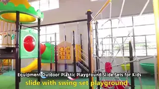 Slide with swing set playground