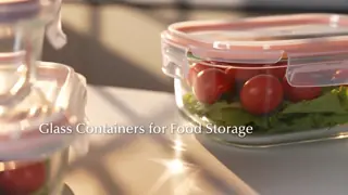 Glass Meal Prep Food Container Sets with Snap Airtight Lids