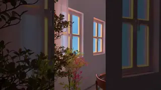 Window Skylight with Motorized Curtains Realistic Artificial Daylight Solution