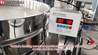 Vacuum feeding machine, iron remover, rotary vibrating screen - production line