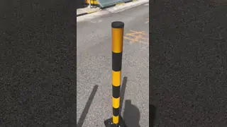 Singapore Flexible Iron String Delineator Posts with Removable pin Road Warning black base 100cm 110cm Separate lane Post Traffic Barrier