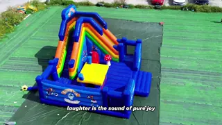 Large Inflatable Amusement Park With Slide Bounce Obstacle Zones Outdoor Playground Entertainment