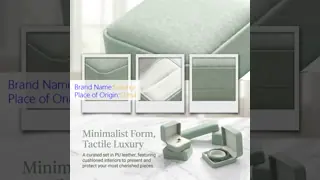 Custom Logo Mint Green Linen Jewelry Boxes