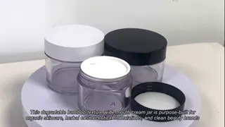 Eco-Friendly Bamboo Lid Cream Jar Sustainable Wide Mouth Cosmetic Packaging