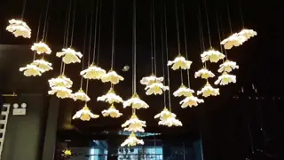 Introduce Modern Staircase Project Customized Pendant Lamp Fixtures AC85V To 265V 6000K For You
