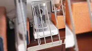 Sheet metal bathroom storage rack