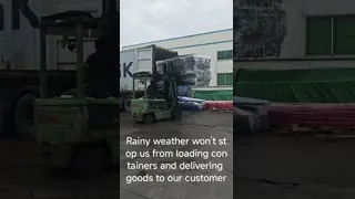 Shipped a 40-foot high-cube container of smoke-gray shelving to a customer in Kosovo
