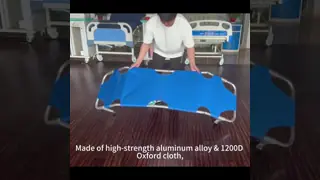 Aluminum alloy foldable emergency stretcher with wheels